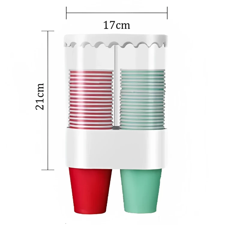 Double Plastic Cup Holder - White | HiShopper