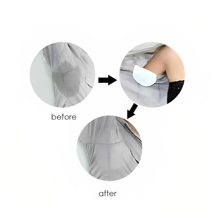 Armpits Sweat Sticker Unisex, 12 Pieces - White | HiShopper