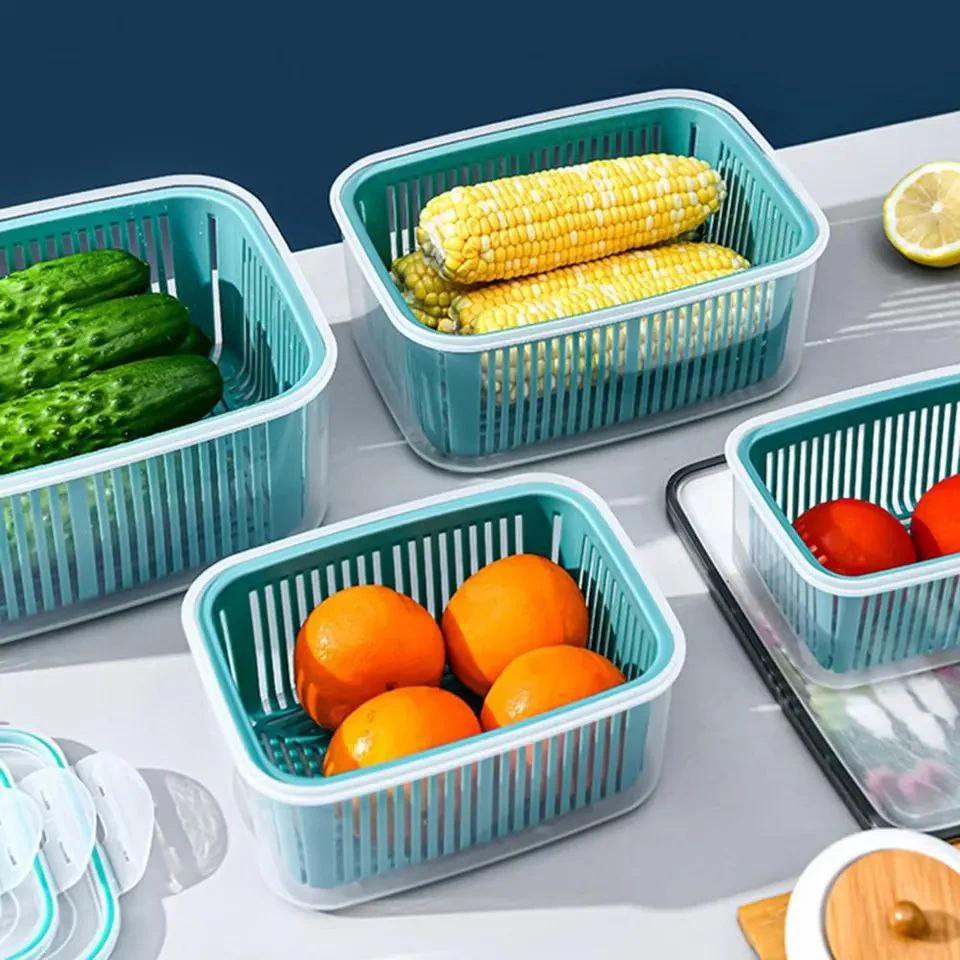 Multi-Purpose Refrigerator Storage Containers – Set of 5 with Built-in ...